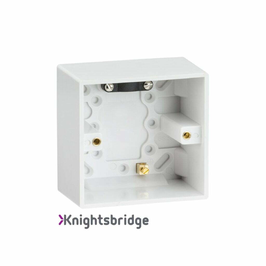 Single 47mm Pattress Box with Earth Terminal | Evolution Electronics ...