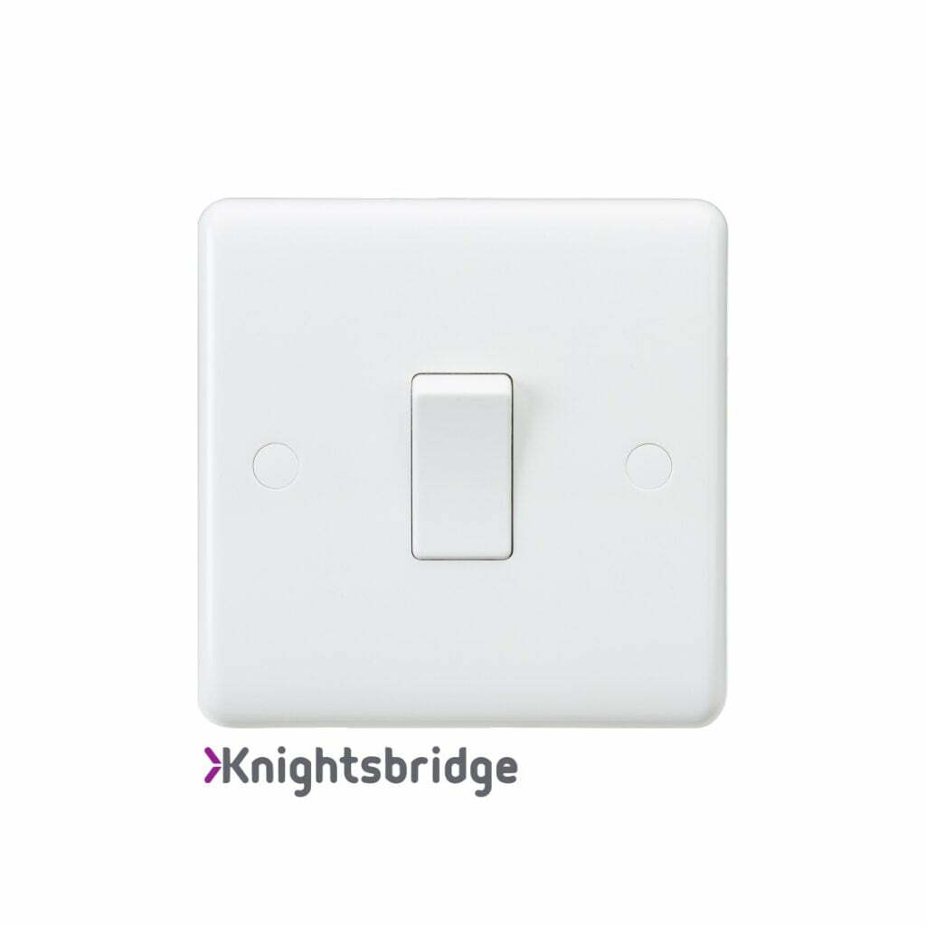 Curved Edge 10AX 1G 1-Way Switch | Evolution Electronics & Electrical Ltd.