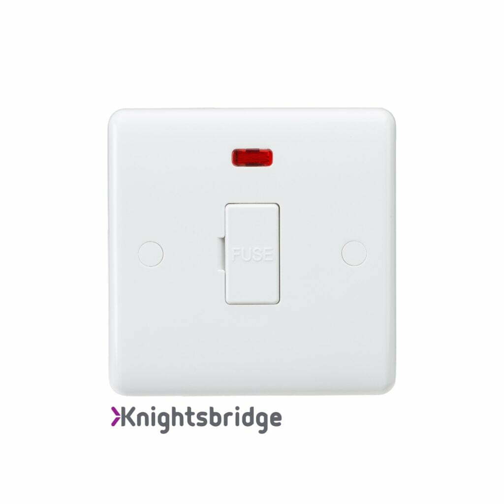 Curved Edge 13A Fused Spur Unit with Neon | Evolution Electronics ...