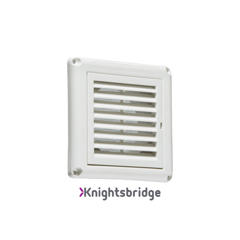 100mm/4 inch Extractor Fan Grille with Fly Screen - White | Evolution ...