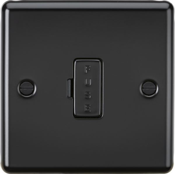 13A Fused Spur Unit - Matt Black | Evolution Electronics & Electrical Ltd.