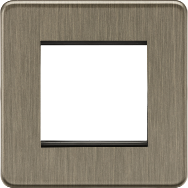 SF2GAB — Knightsbridge Screwless 2G Modular Faceplate – Antique Brass ...