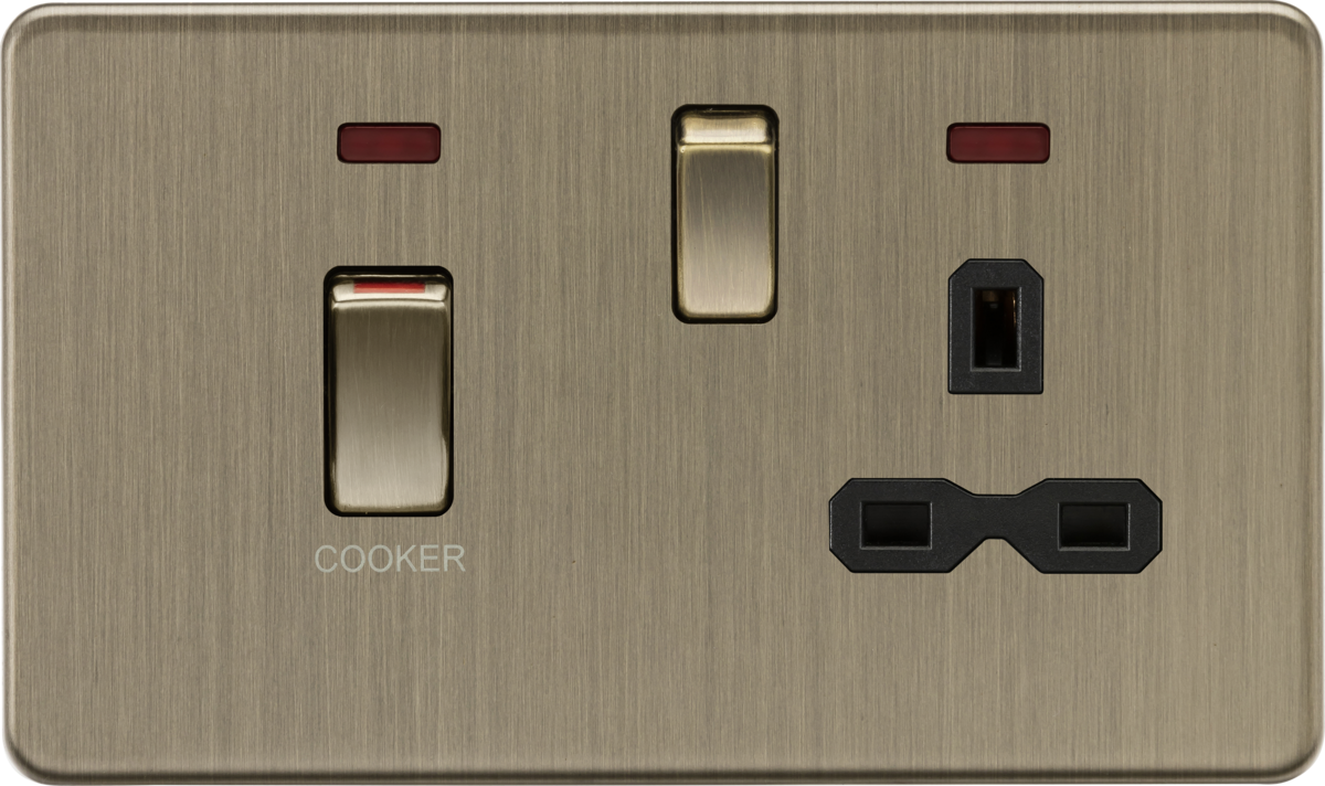 SFR83MNAB — Knightsbridge Screwless 45A Double Pole Switch & 13A ...